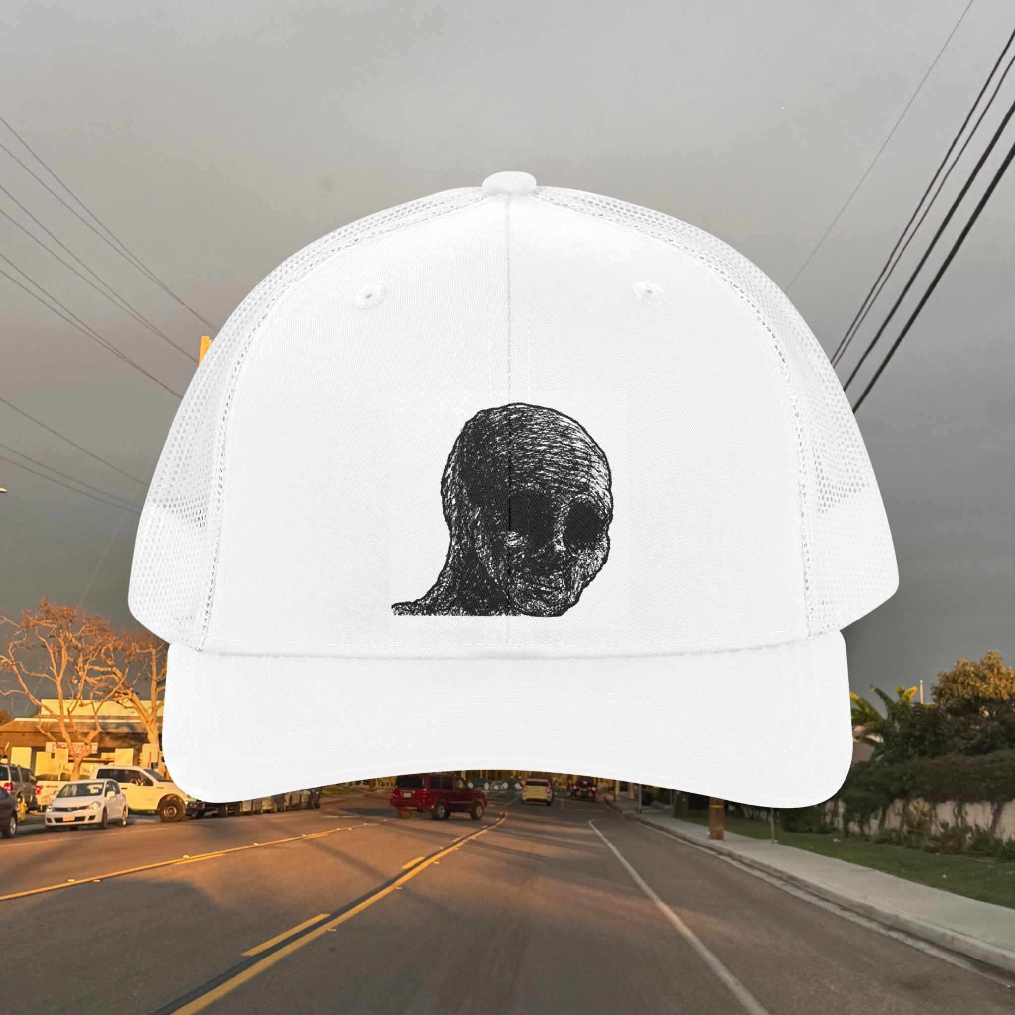 Wojak Doom Trucker Hat — 'I Wish I Was' Melancholy Meme Cap – Visual ...